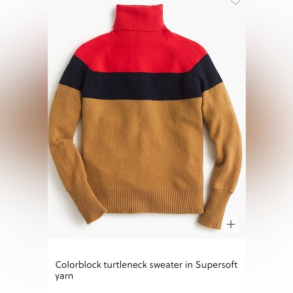 J. Crew | Sweaters | J Crew Color Block Turtleneck | Poshmark
